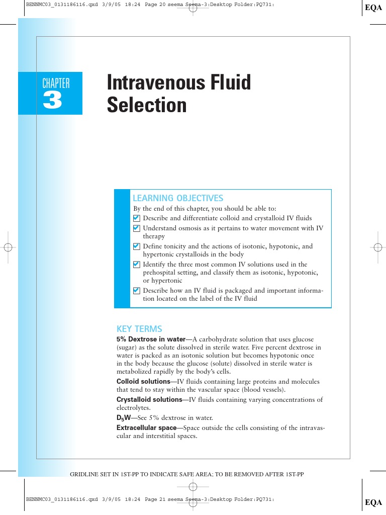 IV Fluid Selection and Tonicity Explained | PDF | Saline (Medicine ...