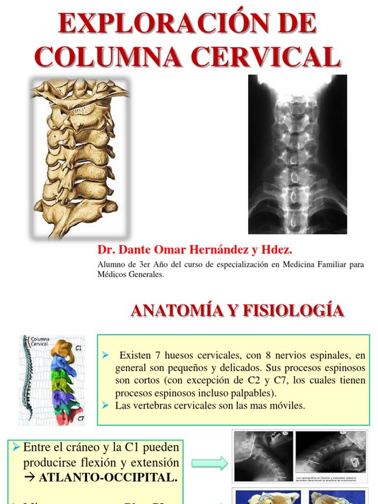 Exploración de la Columna Cervical | PDF | Sistema musculoesquelético ...
