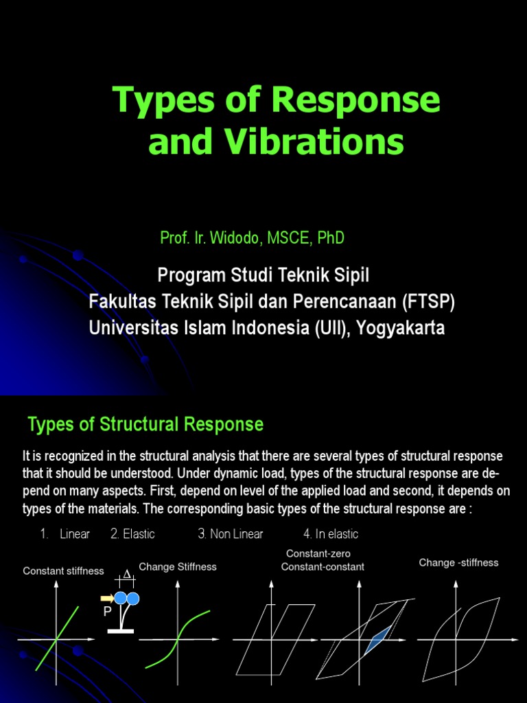 Types of Response and Vibrations | PDF | Beam (Structure) | Deformation ...
