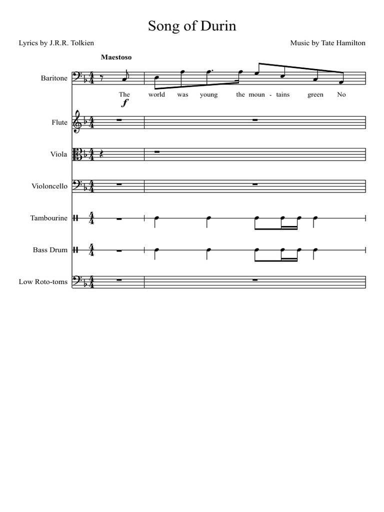 Song of Durin A Dwarf Song | PDF | Middle Earth Races | Fantasy