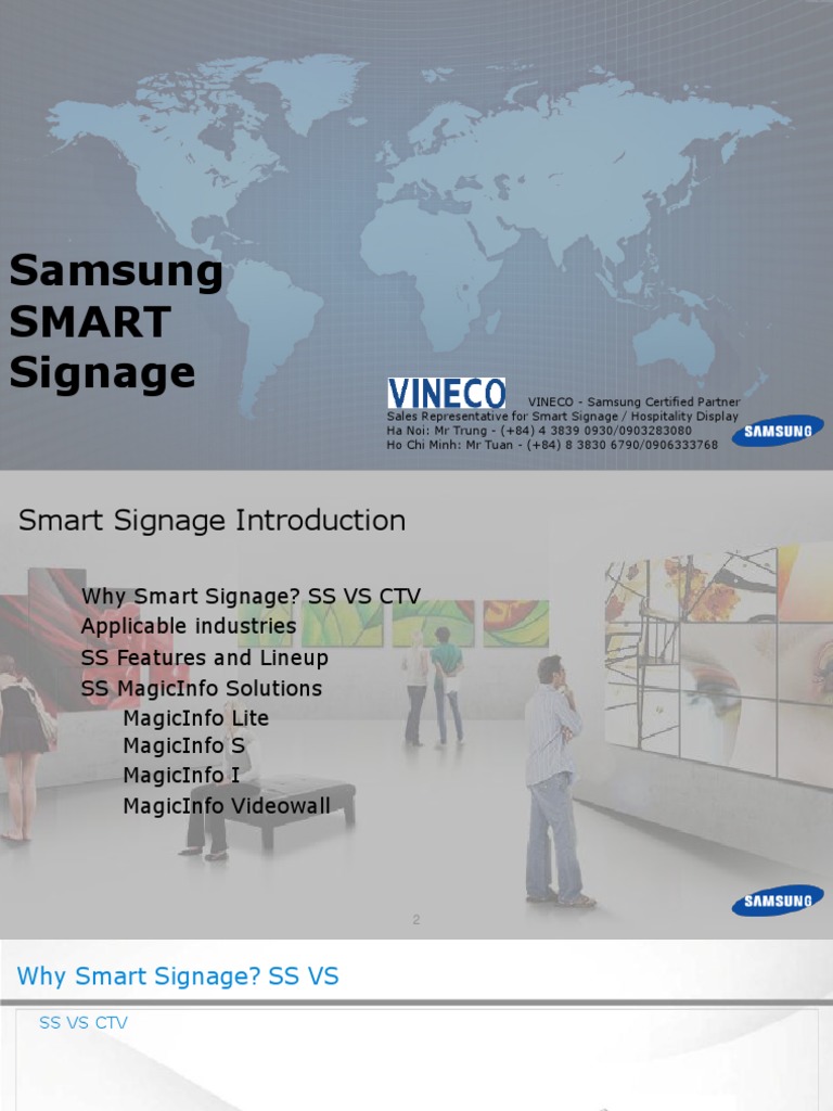 Samsung Smart Signage Solutions Overview | PDF | Hdmi | Wi Fi