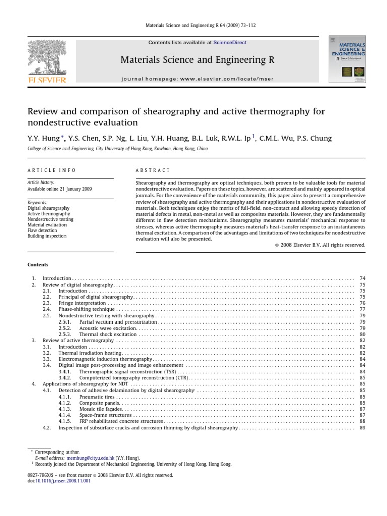 Review and Comparison of Shearography and Active Thermography For ...