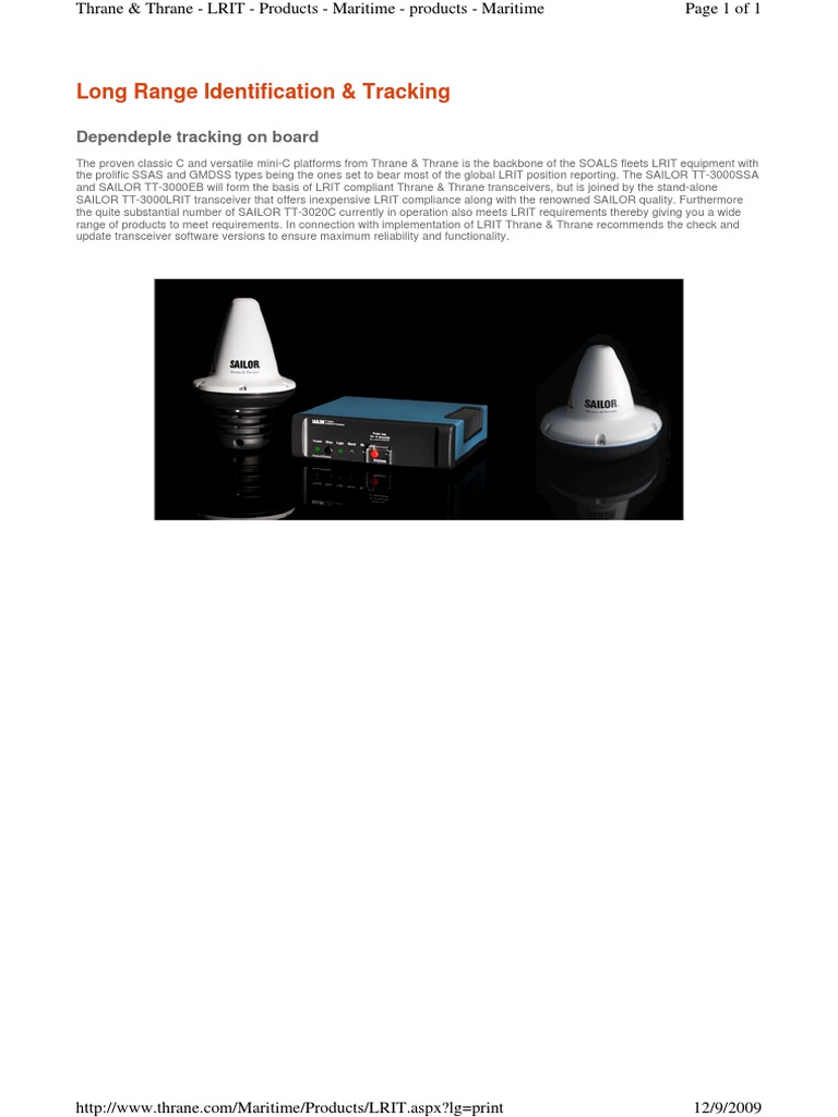 LRIT Terminal Thrane