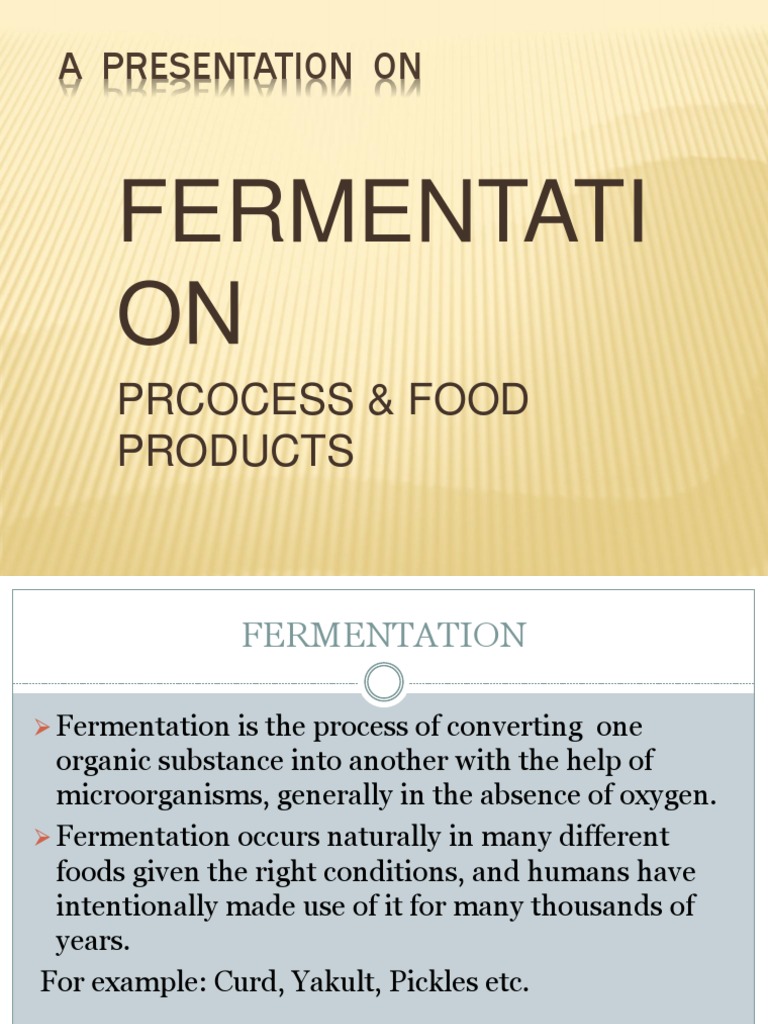 Fermentation PPT 7166 | PDF | Fermentation | Yeast