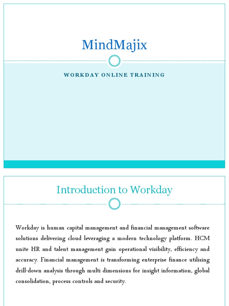 Workday Online Training | PDF | Business Process | Human Resource Management