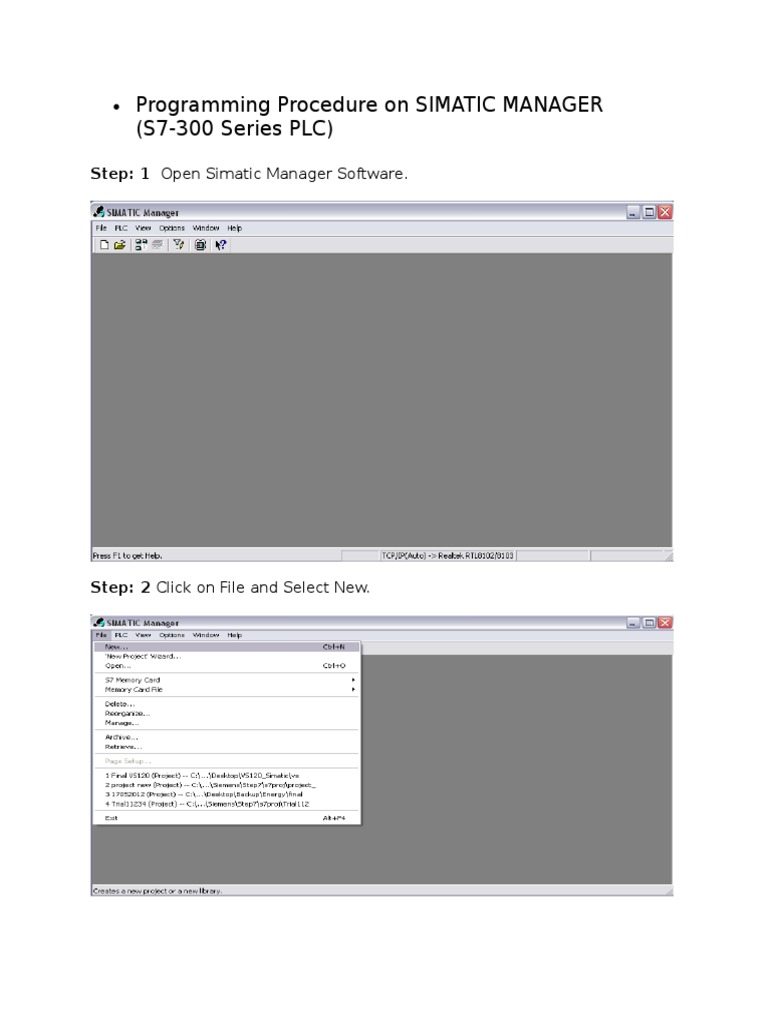 Siemens Documents-Simatic Manager | PDF