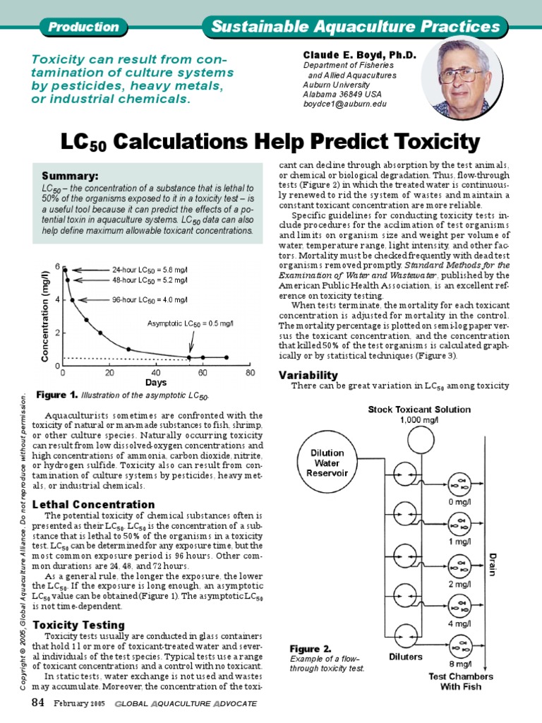 LC50 Calculation | PDF | Toxicity | Ammonia