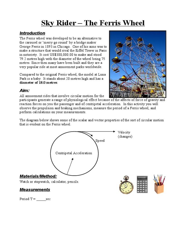 Physics of Ferris Wheel Motion | PDF | Acceleration | Force