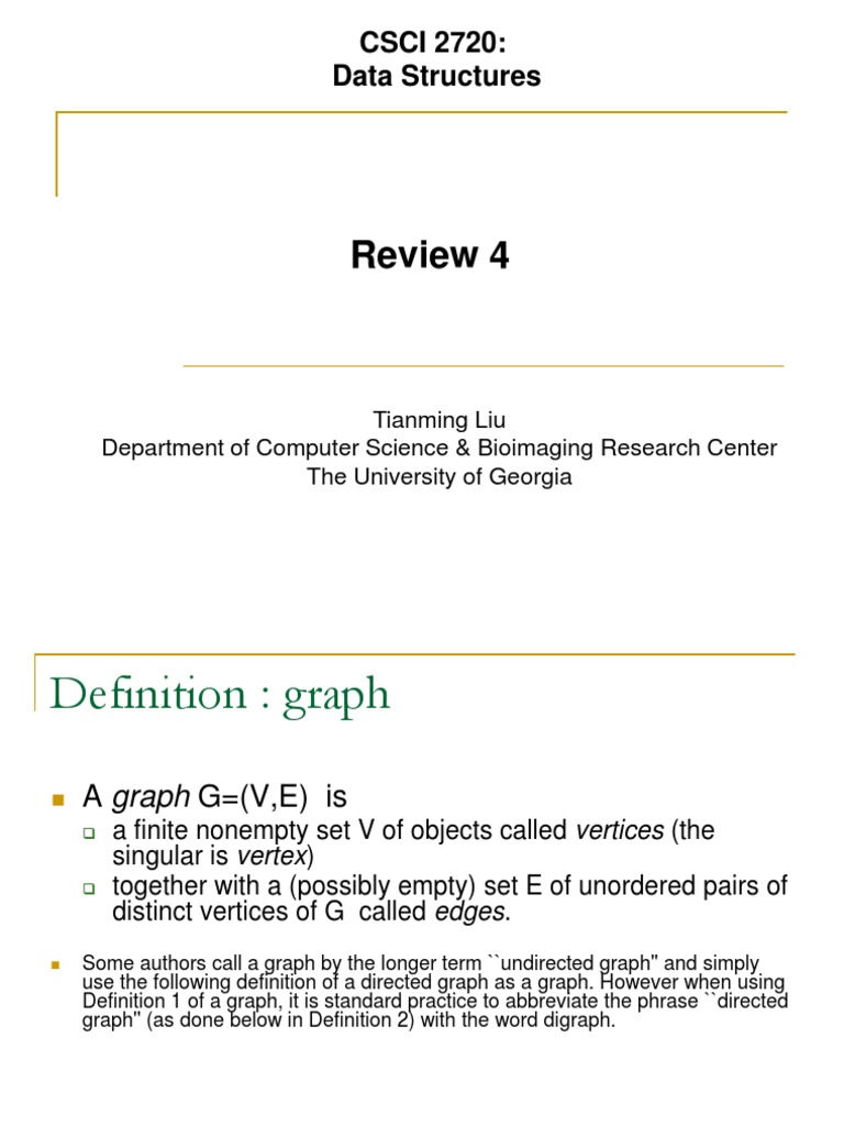 Review 4: CSCI 2720: Data Structures | PDF | Algorithms | Algorithms And Data Structures