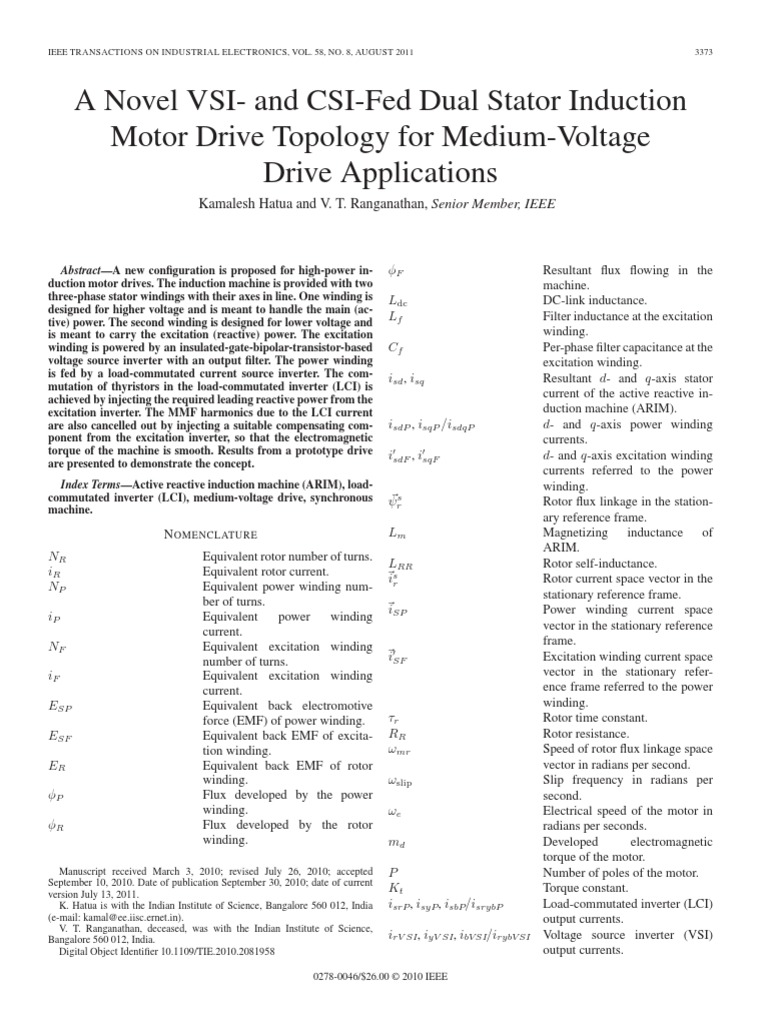 A Novel VSI-and CSI-Fed Dual Stator Induction Motor Drive Topology For ...