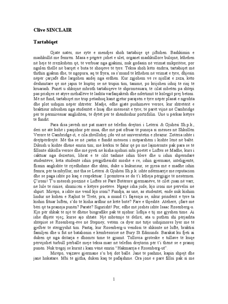 Clive SINCLAIR - Tartabiqe | PDF