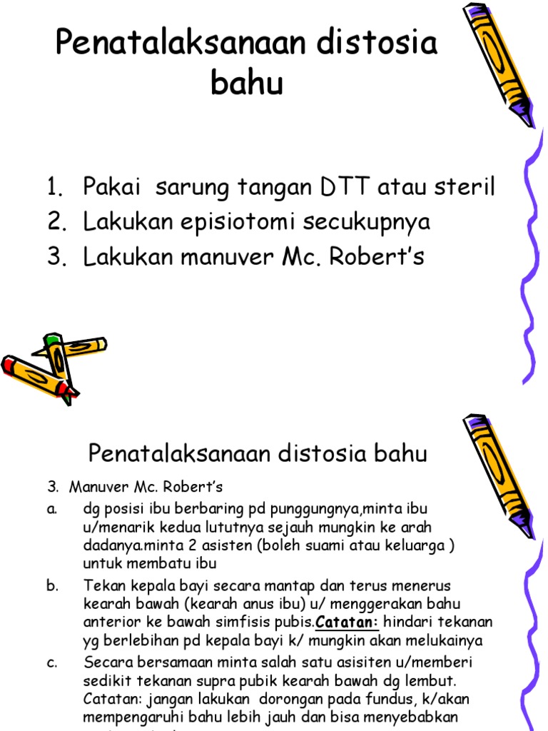 Penatalaksanaan Distosia Bahu | PDF | Pengembangan Diri | Kesehatan ...