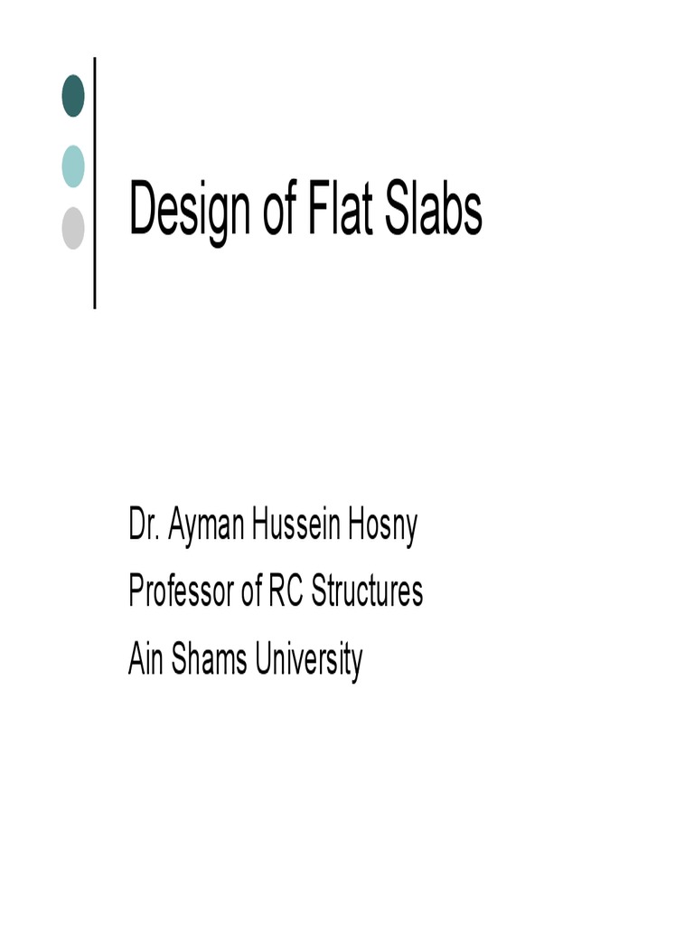 Analysis and Design of Flat Slabs | PDF | Column | Bending