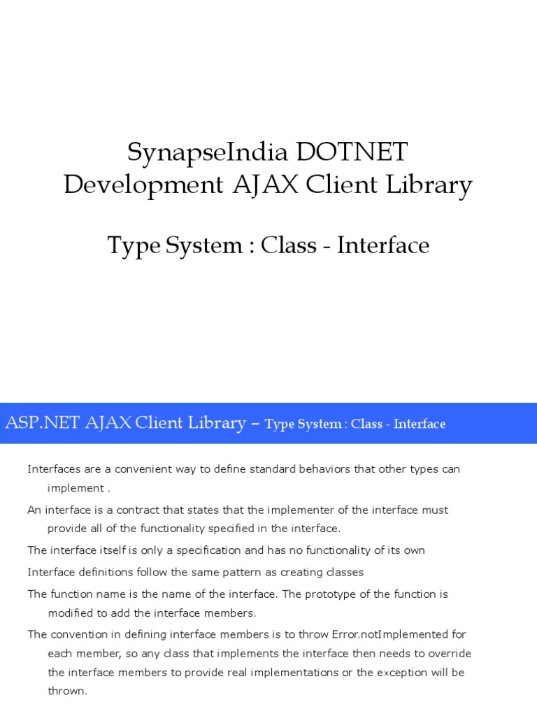SynapseIndia DOTNET Development AJAX Client Library | PDF | Json | Ajax (Programming)