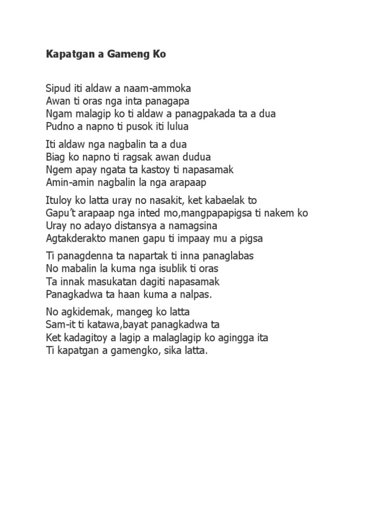 Ilocano Poem