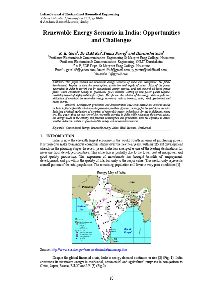 Renewable Energy Scenario in India | PDF | Renewable Energy | Solar Energy