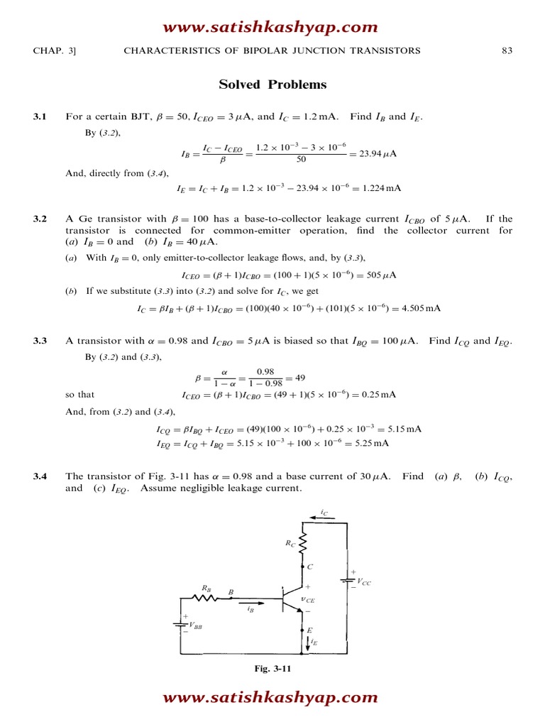 Worked Examples On BJTs | PDF | Bipolar Junction Transistor | Spice