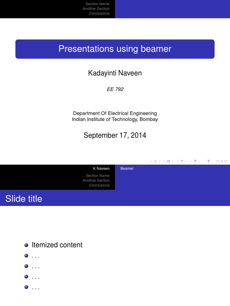 Beamer Tutorial | PDF | Electrical Circuits | Analog Circuits