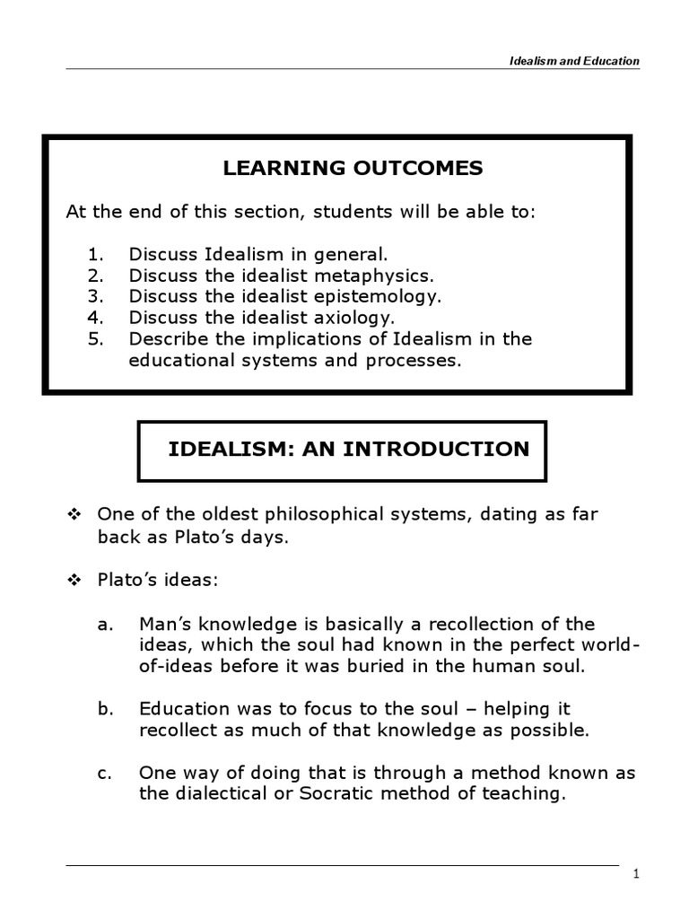 4 Idealism | Idealism | Mind