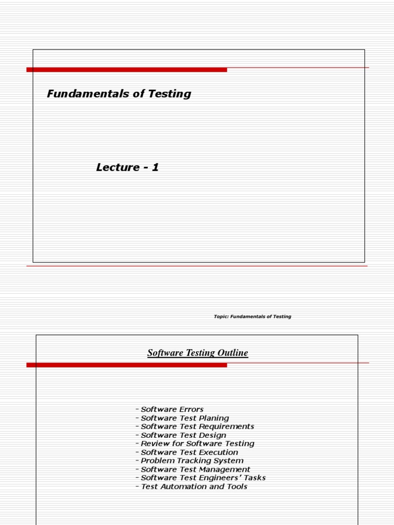 5 Fundamentals | PDF | Software Testing | Software Development Process