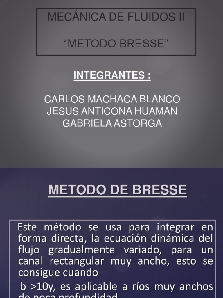Metodo de Bresse Diapos | PDF | Ecuaciones | Análisis matemático
