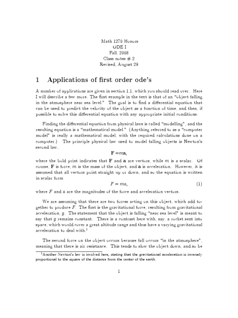 Raindrop Model | PDF | Acceleration | Force
