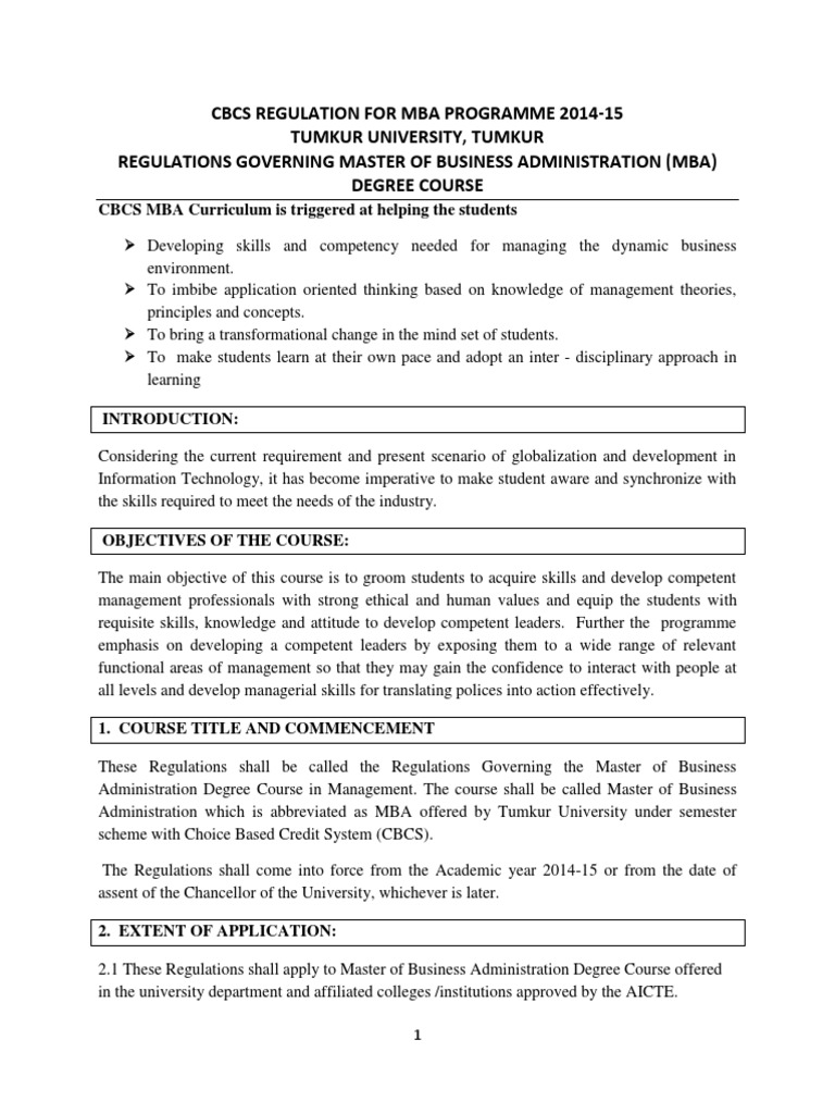 Mba | PDF | Master Of Business Administration | Strategic Management