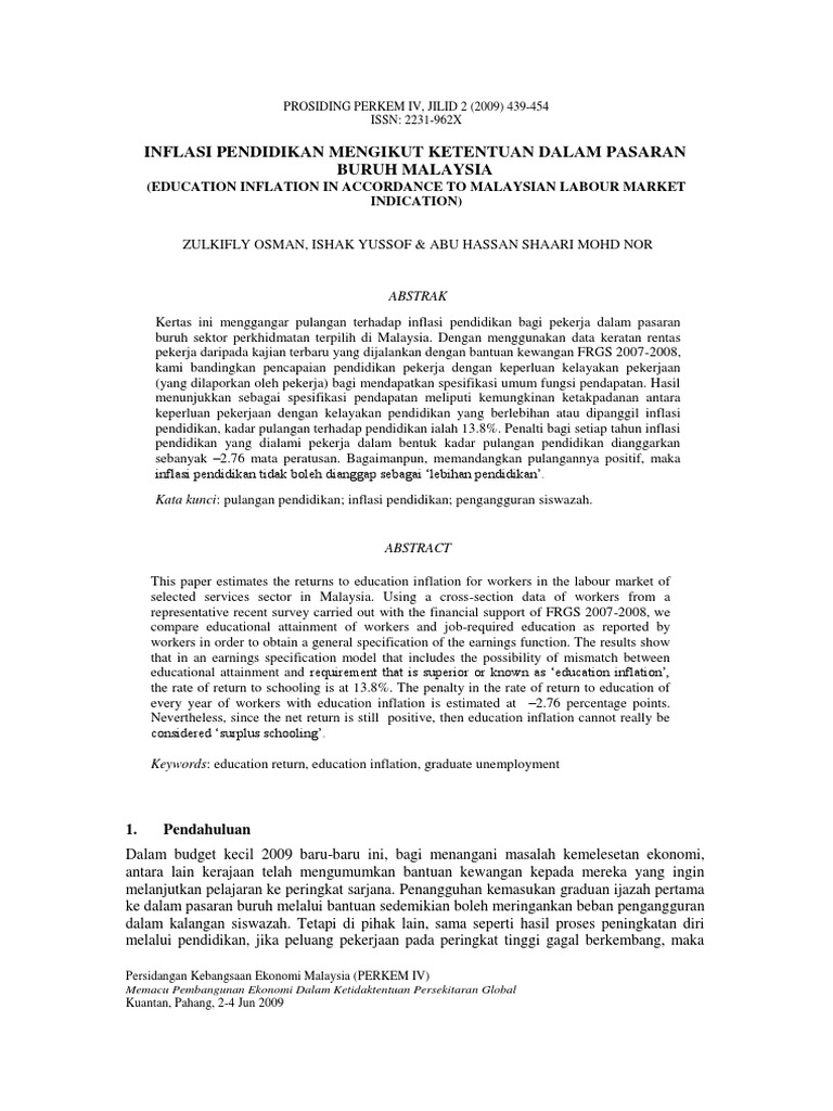 Inflasi Pendidikan | PDF