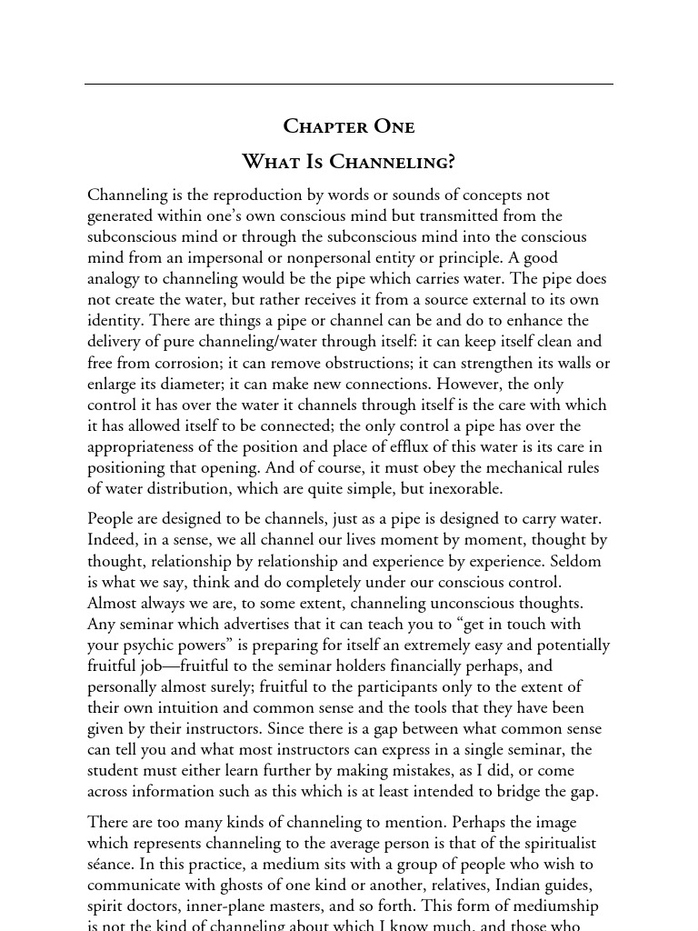 A Channeling Handbook 01 | PDF | Mediumship | Spiritualism