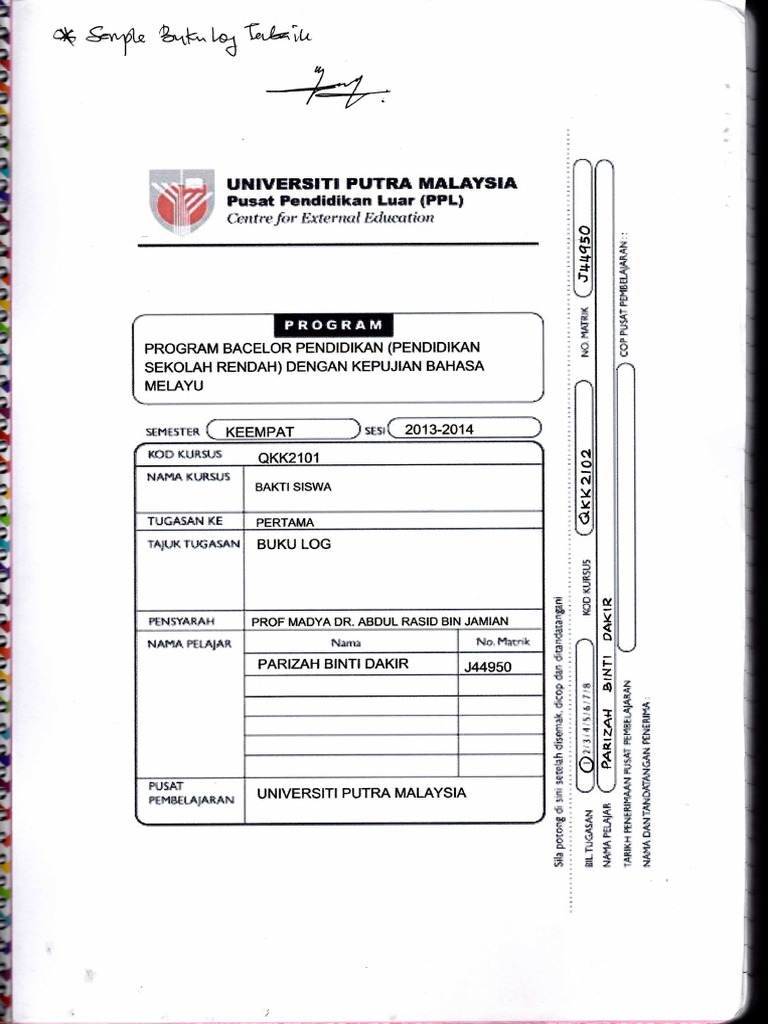 Contoh Buku Log Terbaik | PDF | Perjalanan