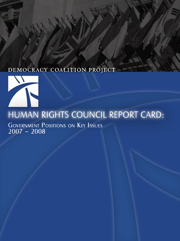2007-2008 Human Rights Council Report Card | PDF | Egalitarianism ...