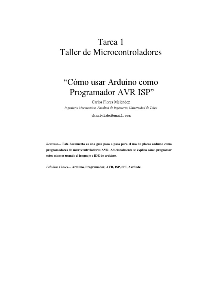 Arduino Como Programador AVR | PDF | Arduino | Microcontrolador