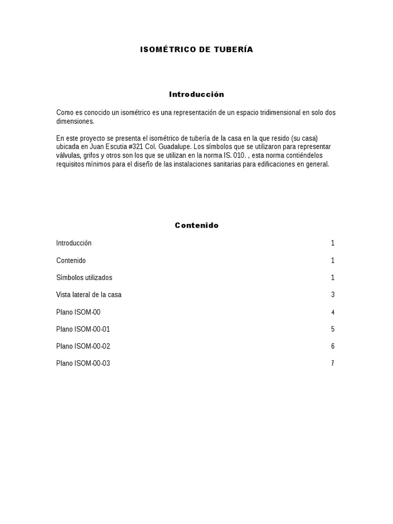 Isométrico de Tubería | PDF