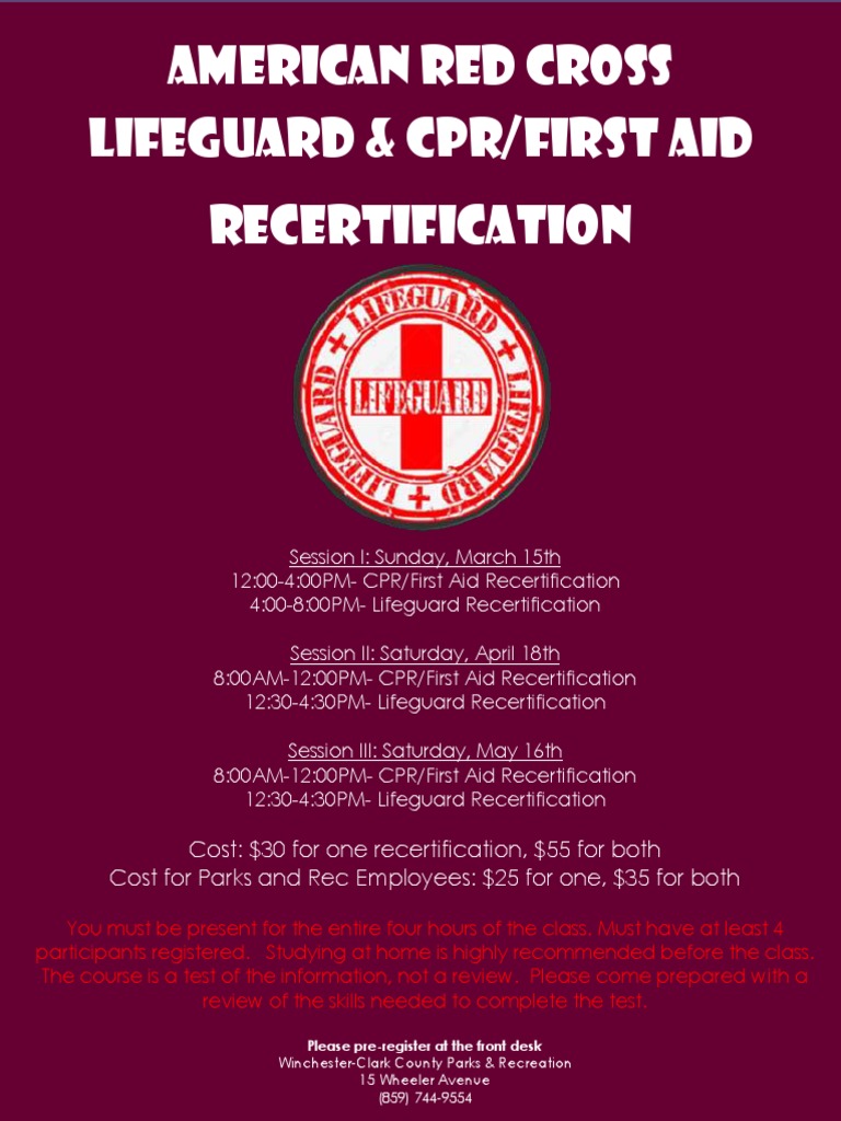 Lifeguard & CPR Recertification Sessions | PDF
