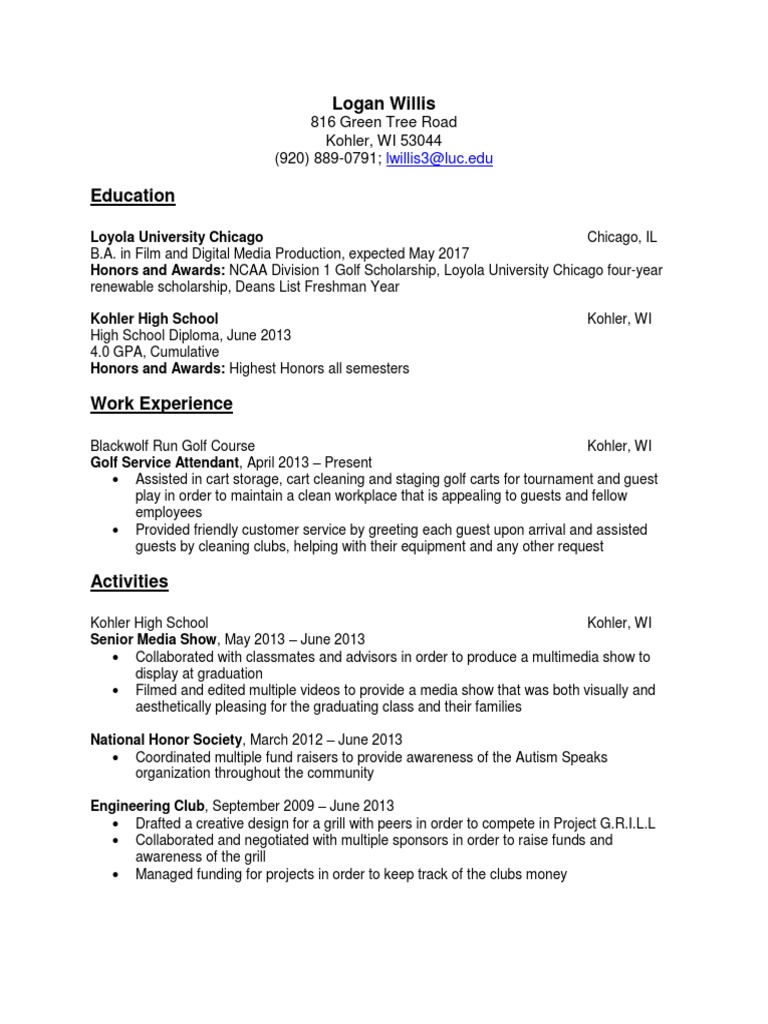 Resume - Logan | PDF | Career & Growth