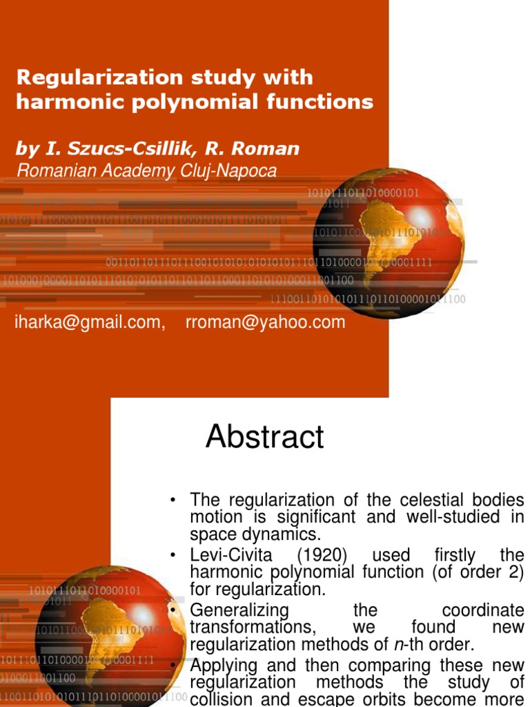 Regularization Study With Harmonic Polynomial Functions | PDF | Complex Number | Trajectory