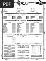 WOD - Werewolf - The Apocalypse - Character Sheet - 2nd Edition | PDF