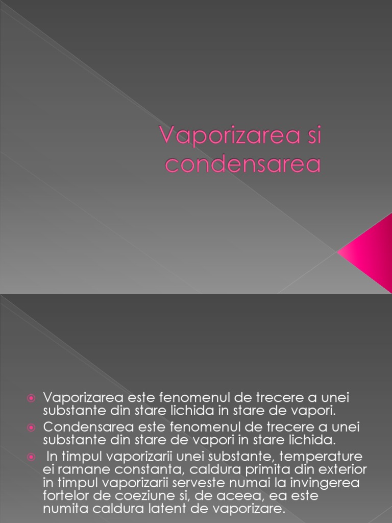Vaporizarea Si Condensarea | PDF