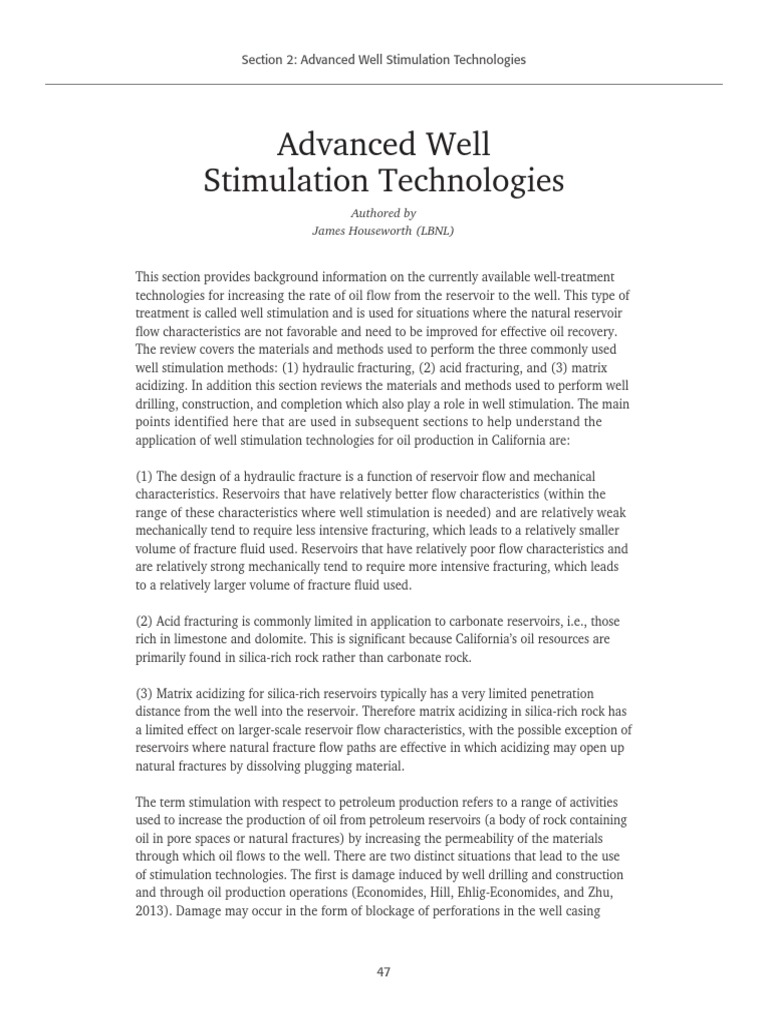 Advanced Well Stimulation Technologies | PDF | Casing (Borehole ...