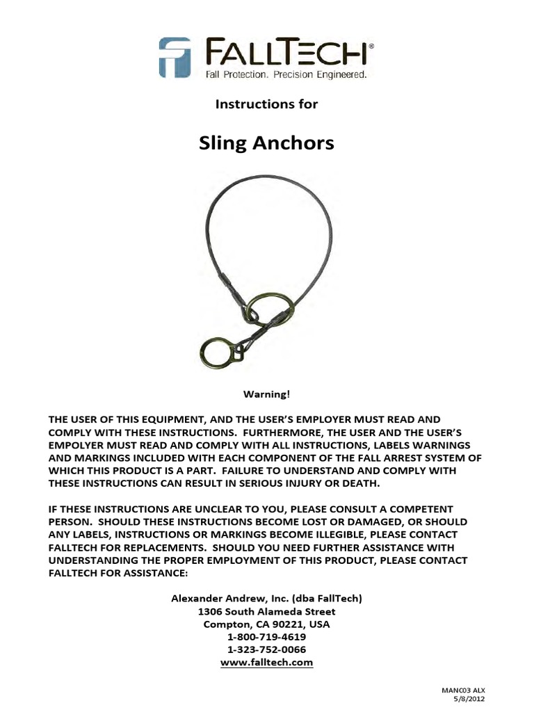 FallTech 7372 Manual | PDF | Manufactured Goods | Nature