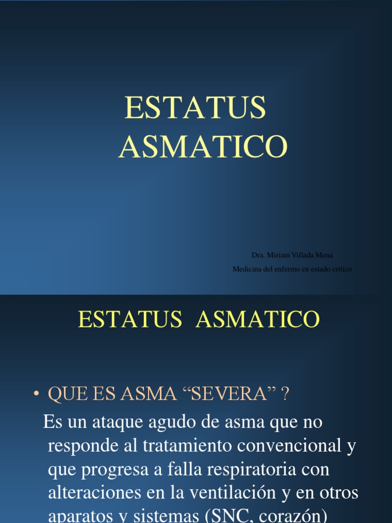 Estatus Asmatico | PDF | Asma | Respiración