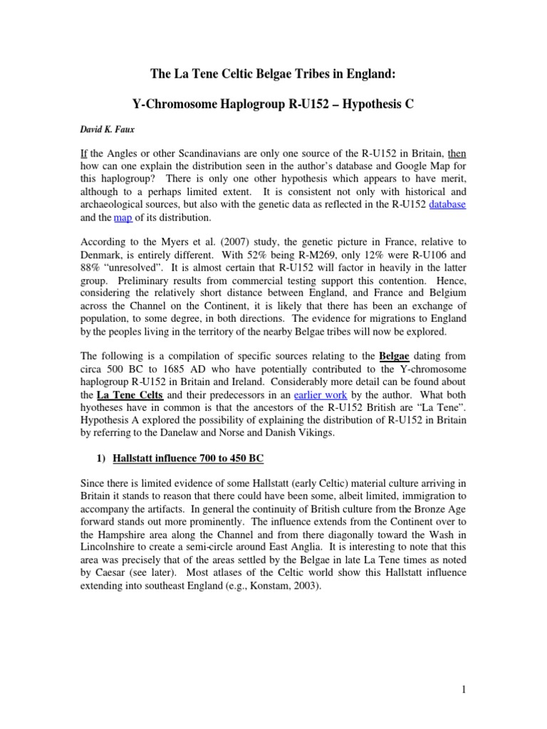 Belgae England R U152 | PDF | Celts | Iron Age Europe