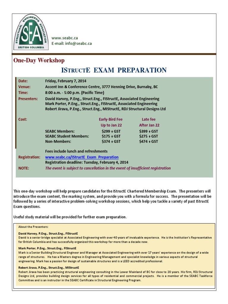 IStructE Exam Preparation Workshop | PDF