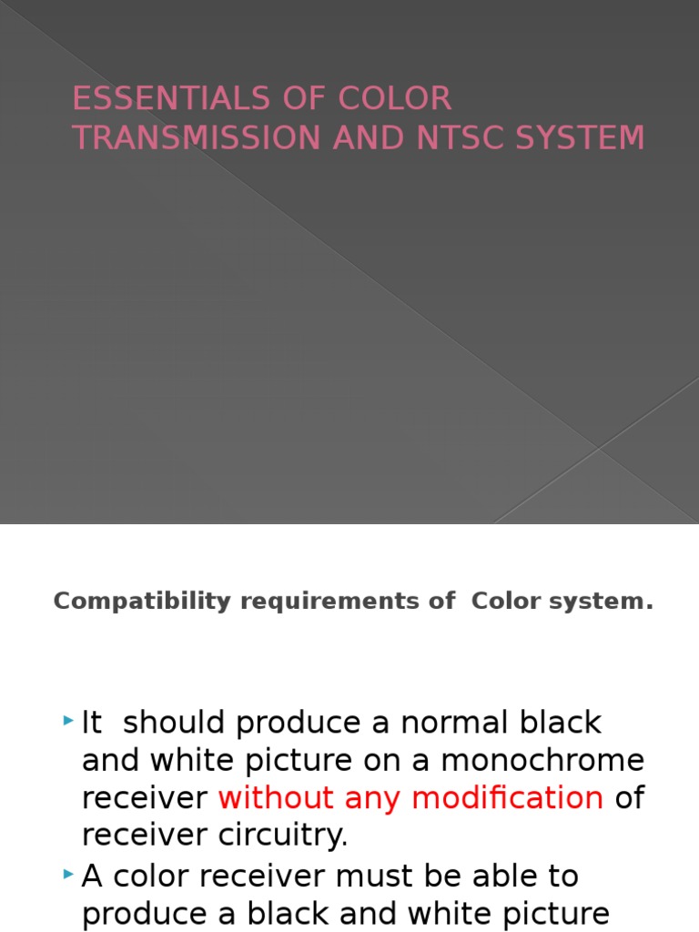 NTSC Colour TV System | PDF | Color | Modulation