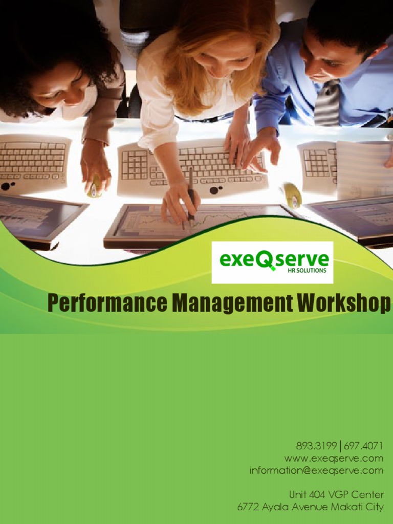 Performance Management Workshop From Exeqserve Corporation Pdf Performance Management