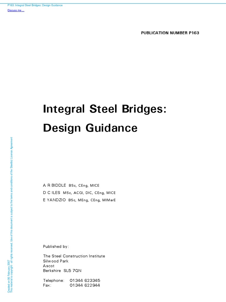 Integral Bridges | PDF | Deep Foundation | Beam (Structure)