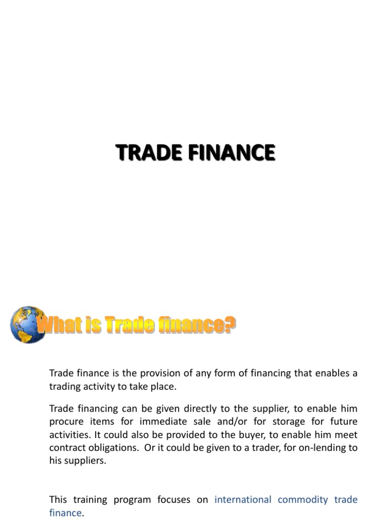 Trade Finance | PDF | Negotiable Instrument | Credit (Finance)