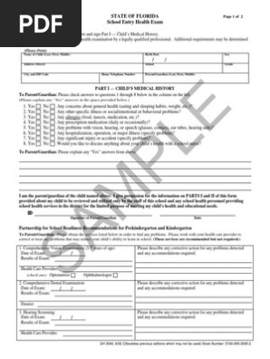 Medical Physical Exam Form