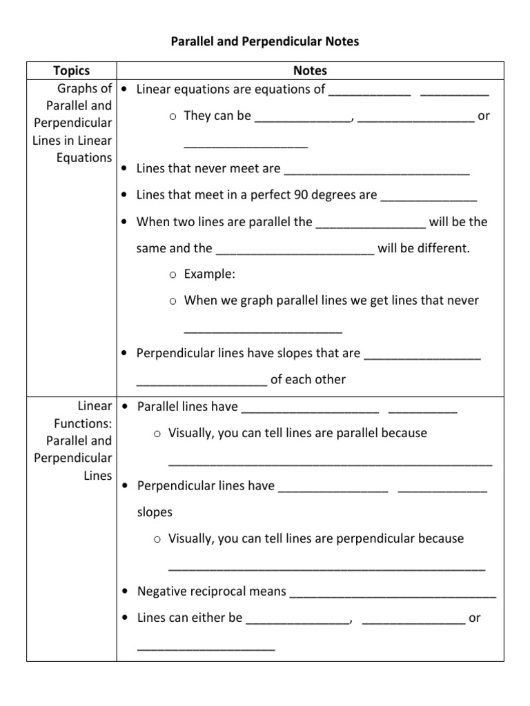 Parallel & Perpendicular Line Guide | PDF | Computers