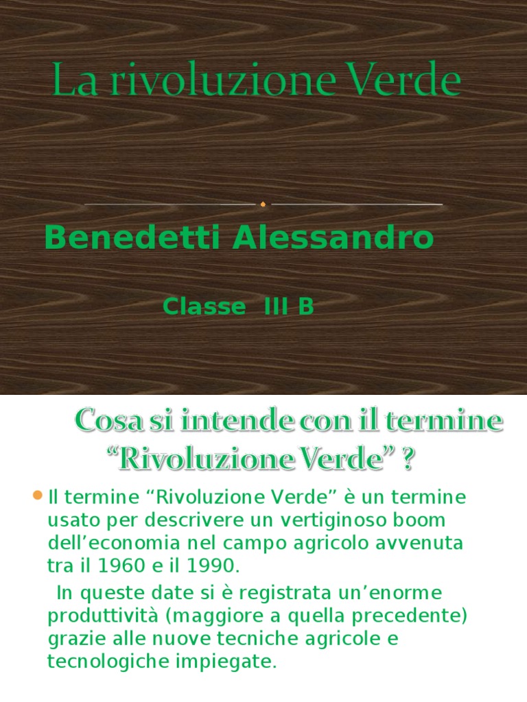 La Rivoluzione Verde | PDF